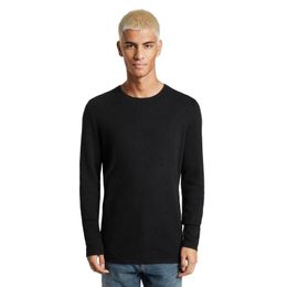 Tom Tailor Denim Herren Tom Tailor Denim Strickpullover mit dezenter Struktur schwarz L