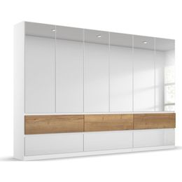 Rauch Dreht&uuml;renschrank &raquo;Winnipeg&laquo; grifflose Front, Schubk&auml;sten m. Griffmulde, auch mit Beleuchtung wei&szlig; Holzwerkstoff alpinwei&szlig;, B/H/T: 271cm x 210cm 