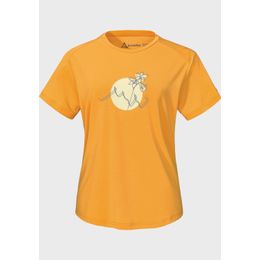 Sch&ouml;ffel Funktionsshirt SCH&Ouml;FFEL "T Shirt Haberspitz L", Damen, Gr. 42, orange (5405, orange), Oberstoff: 77% Polyester, 18% Lyocell, 5% Elasthan, Rundhals, Shirts Funktionsshirt