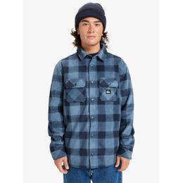 Flanellhemd Quiksilver "BERING STRAIT CHECK SHIRT", Herren, Gr. XL, N-Gr, china blau n, Obermaterial: 100% Polyester, Hemden Flanellhemd