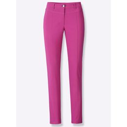 Webhose Inspirationen, Damen, Gr. 25, Kurzgr&ouml;&szlig;en, pink (magenta), 77% Viskose, 19% Polyamid, 4% Elasthan, unifarben, lang, Hosen Webhose