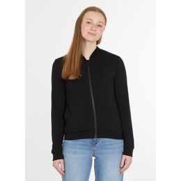 Sweatjacke Ragwear "KENIANE", Damen, Gr. M, schwarz, Sweatware, Obermaterial: 67% Polyester, 28% Viskose, 5% Elasthan, unifarben, figurumspielend h&uuml;ftlang, Rundhals, B&uuml;ndchen, Sweatjacken Sweatjacke