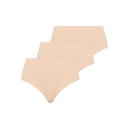 Shapingstring YSABEL MORA, Damen, Gr. L, beige (natur), Obermaterial: 75% Polyamid, 25% Elasthan, unifarben, Unterhosen Shapingstring, aus verst&auml;rktem Material und unsichtbarer Passform, Topseller