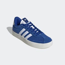 Sneaker adidas Sportswear "VL COURT 3.0", Herren, Gr. 43, wei&szlig; (royal blau, cloud wei&szlig;, sanftes wei&szlig;), Leder, Synthetik, Schuhe Sneaker, inspiriert vom Design des adidas samba