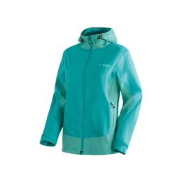 Regenjacke Maier Sports "Brocken W", Damen, Gr. 40, blau (hellt&uuml;rkis), 100% Polyester, Jacken Regenjacke, Damen Jacke wasserdicht, moderner Windbreaker, Outdoorjacke, Reg. Fit