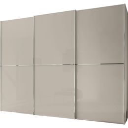 Schwebet&uuml;renschrank STAUD "Sinfonie Plus, edles Design in hochwertiger Qualit&auml;t, Made in Germany", beige (sandglas), B:280cm H:240cm T:68cm, Holzwerkstoff, Schr&auml;nke, Schwebet&uuml;renschrank, Mit Glasfront und vier verschiedenen Ausstattungsvarianten