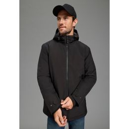 Funktionsjacke Polarino, Herren, Gr. 62, schwarz, Web, Obermaterial: 100% Polyester. Futter: 100% Polyester. Taschenfutter: 100% Polyester. Wattierung: 100% Polyester, unifarben, normal, mit Knopf Rippb&uuml;ndchen mit Druckknopf, Jacken Funktionsjacke, W&auml;rmend, winddicht, wasserabweisend, &Uuml;bergangsjacke