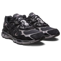 Sneaker asics SPORTSTYLE "GEL-NYC", Herren, Gr. 47, schwarz (schwarz, grau), Leder, Synthetik, Schuhe Sneaker