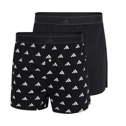 Trunk adidas Sportswear "Active Woven", Herren, Gr. M, 000, schwarz, Obermaterial: 100% Baumwolle, weit, Unterhosen Trunk, lockere Passform, Knopfleiste, elastischer Bund, Webqualit&auml;t
