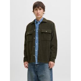 Jack & Jones Langarmhemd JACK & JONES "JJEPERFECT CORDUROY OVERSHIRT LS SN", Herren, Gr. XXL, N-Gr, rosin, Web, Obermaterial: 100% Baumwolle, unifarben, relaxed fit, Hemden Langarmhemd