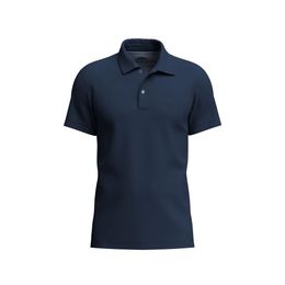 Poloshirt Fynch-Hatton, Herren, Gr. S, blau (misty blau), Jersey, Obermaterial: 100% Baumwolle, unifarben, regular fit taillenbedeckt, gerader Abschluss, Shirts Poloshirt, mit Logo Stickerei