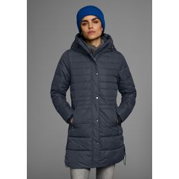 Wintermantel Polarino, Damen, Gr. 34, blau (marine), Obermaterial: 100% Polyester. Futter: 100% Polyester. Wattierung: 100% Polyester, unifarben, Rippstrickb&uuml;ndchen, M&auml;ntel Wintermantel, Warm wattiert. Obermaterial wasserabweisend und winddicht.