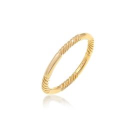 Silberring Elli "Ring Gedreht Basic Schlicht 925 Silber" Gr. 56, gold, Fingerringe, Damen, 56, Silber 925 (Sterlingsilber), Silberring