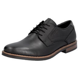 Schn&uuml;rschuh Rieker, Herren, Gr. 41, schwarz, Leder, Lederimitat, Schuhe Schn&uuml;rschuh, Businessschuh, Halbschuh, Festtagsschuh mit Leder-Decksohle
