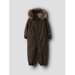 Overall name it "NMNSNOW10 SUIT SOLID FO NOOS", Jungen, Gr. 122, N-Gr, delicioso, Fleece, Obermaterial: 100% Polyester, unifarben, regular fit, Overalls Overall
