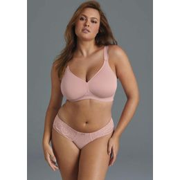 Soft-BH Rosa Faia "Selma", Damen, Gr. 80, Cup B, rosa (rosewood), Stoff, Obermaterial: 60% Polyester, 27% Polyamid, 13% Elasthan, clean, matt, unifarben, normal, BHs Soft-BH, Spacer-Schale, ohne B&uuml;gel, mit Spitze, atmungsaktiv, schlicht, bequem
