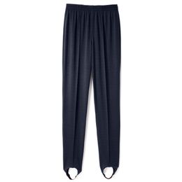 Heine Damen B&uuml;gelfaltenhose, Blau, Gr. 27, R&ouml;hrenhosen, Material: Polyester