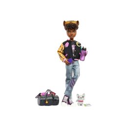 Mattel HNF65 - Monster High - Clawd Wolf Puppe mit Haustier Rockseena &ndash; Werwolf-Figur mit Zubeh&ouml;r