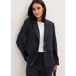 bonprix einreihiger Stretchblazer, blau, Gr.42, eleganter Stretchblazer