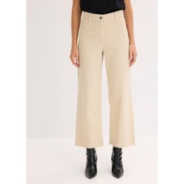 bonprix Twillhose aus reiner Baumwolle, beige, Gr.48, schicke Twillhose aus reiner Baumwolle, 100% Baumwolle