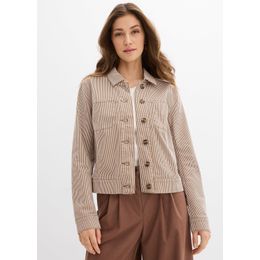 bonprix &Uuml;bergangsjacke, braun, Gr.52, &Uuml;bergangsjacke, 98% Baumwolle