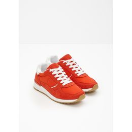 bonprix Sneaker im Retrolook, rot, Gr.42, L&auml;ssiger Sneaker im Retro Look, aus Vegan