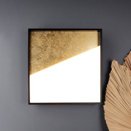 ECO-Light LED-Wandleuchte Vista, gold/schwarz, 30 x 30 cm