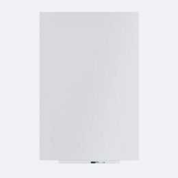 Rocada Whiteboard SKIN COLOUR, rahmenlos, modular, Hoch-/Querformat, magnethaftend, Ablageschale, B 1000 x H 1500 mm, lackierter Stahl, signalwei&szlig; RAL 9003