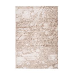 Teppich Kayoom "Mineral 425", beige, B:120cm H:12mm L:170cm, Polypropylen, Teppiche, Teppich, Kurzflor, Hoch Tief Struktur, Wohnzimmer