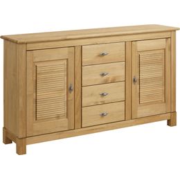 Sideboard OTTO HOME "Rauna", beige (gelaugt, ge&ouml;lt), B:150cm H:84cm T:37cm, Sideboards, Sideboard, Kommode, FSC-zertifiziertes Massivholz, Breite 150 cm