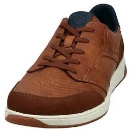 Sneaker Bugatti, Herren, Gr. 40, braun (cognac), Lederimitat, Schuhe Sneaker, Schn&uuml;rschuh, Freizeitschuh, Halbschuh im Casual-Look