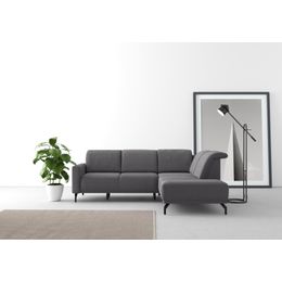 Sit & More Ecksofa SIT & MORE "Bailando L-Form", braun (espresso), B:249cm H:84cm T:205cm, Sofas, Ecksofa, wahlweise mit Kopfteilverstellung und Vorziehsitz, motorisch