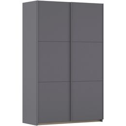 Schwebet&uuml;renschrank Rauch "Kleiderschrank Dreht&uuml;renschrank Schrank Garderobe KRONACH TOPSELLER", grau (graumetallic, griffleisten grau), B:131cm H:210cm T:59cm, Holzwerkstoff, Schr&auml;nke, Schwebet&uuml;renschrank, optional ohne, mit 1 oder 2 Spiegel, viel Stauraum MADE IN GERMANY, Topseller