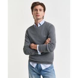 Gant "COTTON PIQUE C-NECK" mit Logostickerei auf der Brust