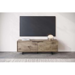 Lowboard OTTO HOME "Dinant", braun (wiking eiche), B:150cm H:50cm T:38cm, Spanplatte, Sideboards, Lowboard, TV-Kommode mit 2 Klappen, Kabeldurchf&uuml;hrung, Breite 150 cm, H&ouml;he 50 cm