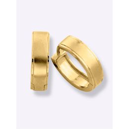 Paar Creolen Lady, gold (gelbgold 375), Ohrringe, Damen, Metall