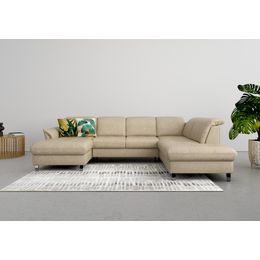 Sit & More Wohnlandschaft SIT & MORE "Maggiore U-Form", beige, B:312cm T:224cm, 100% Polyester, Sofas, Wohnlandschaft, wahlweise mit Kopfteilverstellung, Bettfunktion und Stauraum