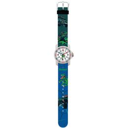 Quarzuhr Scout "Action Boys", blau (blau, gr&uuml;n), Armbanduhren, Kinder, Quarzuhr, Armbanduhr, Kinderuhr, Lernuhr, Geschenkidee, Schulanfang, Jungen,Dino