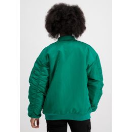 Bomberjacke Alpha Industries "MA-1 Core W", Damen, Gr. M/L, gr&uuml;n (jungle gr&uuml;n), Obermaterial: 100% Nylon; Futter: 100% Nylon; F&uuml;llung: 100% Polyester, Jacken Bomberjacke