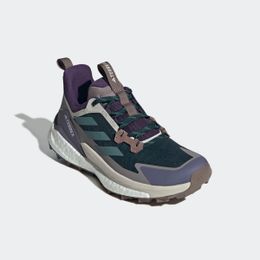 Wanderschuh adidas terrex "FREE HIKER 2.0 LOW", Damen, Gr. 38,5, beige (aurora ivy, preloved teal, taupe oxide), Synthetik, Textil, Schuhe Wanderschuh