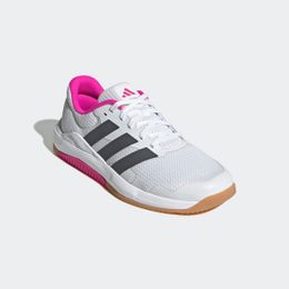 Trainingsschuh adidas Performance "DROPSET BASE", Damen, Gr. 43, wei&szlig; (cloud wei&szlig;, grau five, shock pink), Textil, Schuhe