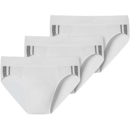 Rioslip Schiesser "95/5", Herren, Gr. 9 (XXXL), wei&szlig; (100, wei&szlig;), Single Jersey, Obermaterial: 95% Baumwolle, 5% Elasthan, unifarben, eng, Unterhosen, mit softem, tonalem Bund