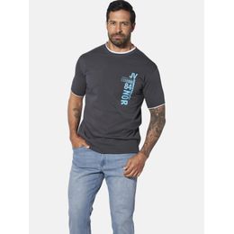 T-Shirt Jan Vanderstorm "T-Shirt FLEMMING", Herren, Gr. L, grau (dunkelgrau), Obermaterial: 100% Baumwolle CO., Shirts T-Shirt