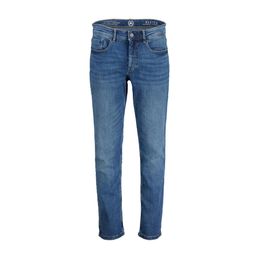 Relax-fit-Jeans Lerros "Lerros BAXTER 5-Pocket-Denim, RELAXED FIT, unifarben", Herren, Gr. 36, L&auml;nge 32, blau (space blau melange), 99% Baumwolle, 1% Elasthan, Jeans, Gerader Schnitt, Stretch-Denim, pflegeleicht