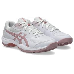 Tennisschuh asics "GEL-GAME 10 GS CLAY", M&auml;dchen, Gr. 36, wei&szlig;, morganite, Textil, Schuhe, Sandplatzschuhe f&uuml;r Aschepl&auml;tze