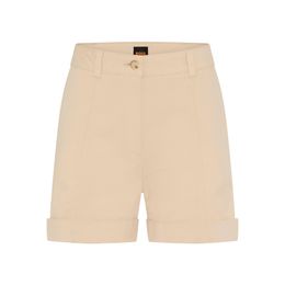 BOSS Orange Damen Shorts "Tanessa Premium Damenmode"open beige 287, Gr. 38, unifarben, Web, Obermaterial: 98% Baumwolle, 2% Elasthan, Hosen, mit