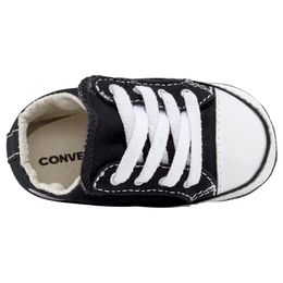 Sneaker Converse "Kinder Chuck Taylor All Star Cribster Canvas Color-Mid", Baby, Gr. 17, schwarz-wei&szlig; (schwarz natural, ivory wei&szlig;), Textil, unifarben, Schuhe Sneakerboots Lauflernschuh, f&uuml;r Babys mit Klettverschluss