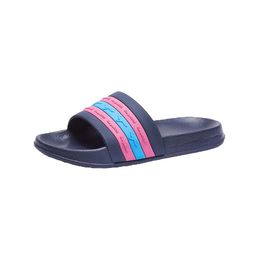 Kangaroos Pantoletten "K-Slide Stripe" in Dunkelblau/Pink - 47% | Gr&ouml;&szlig;e 32 | Clogs-pantoletten-kinder