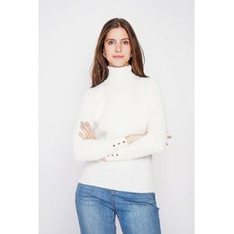 C& Jo Rollkragenpullover in Wei&szlig; - 67% | Gr&ouml;&szlig;e 38 | Damen-pullover-cardigans