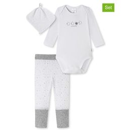 Schiesser 3tlg. Geschenkset in Grau/ Wei&szlig; - 66% | Gr&ouml;&szlig;e 86 | Baby-bodys